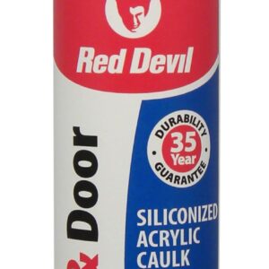 Red Devil 0846 Window & Door Siliconized Acrylic Caulk, 10.1 oz, White