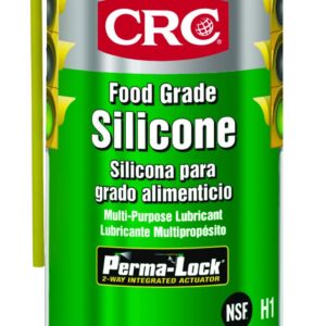 CRC Food Grade Silicone, 10 Wt Oz, Multi-Purpose Silicone Lubricant for High Temperature Applications, NSF H1 Registered Aerosol Spray (12 pack)