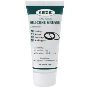 keze waterproof food grade silicone lubricant plumbers grease for valve sealant faucet o rings 1 oz 1-pack