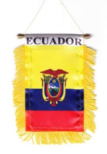 ecuador - window hanging flag