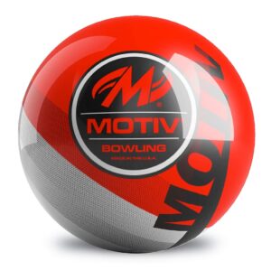 on the ball bowling motiv velocity spare bowling ball - red/grey 14lbs