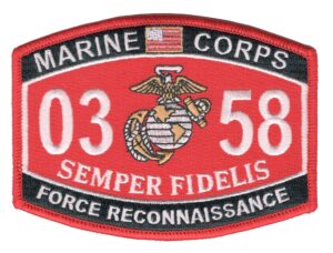 marine corps force reconnaissance 0358 patch