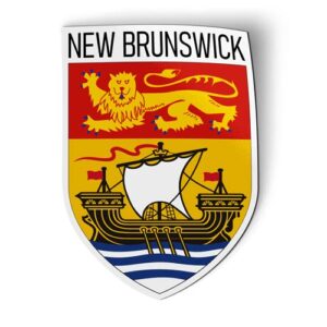 new brunswick canada canadian province - flexible magnet - car fridge locker - 5"