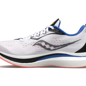 Saucony Men's Endorphin Speed 2 Running Shoe, White/Black/Vizi, 15