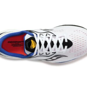 Saucony Men's Endorphin Speed 2 Running Shoe, White/Black/Vizi, 15