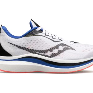 Saucony Men's Endorphin Speed 2 Running Shoe, White/Black/Vizi, 15