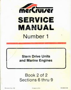 mercruiser service manual no. 1: book 2 of 2, sections 6 thru 9