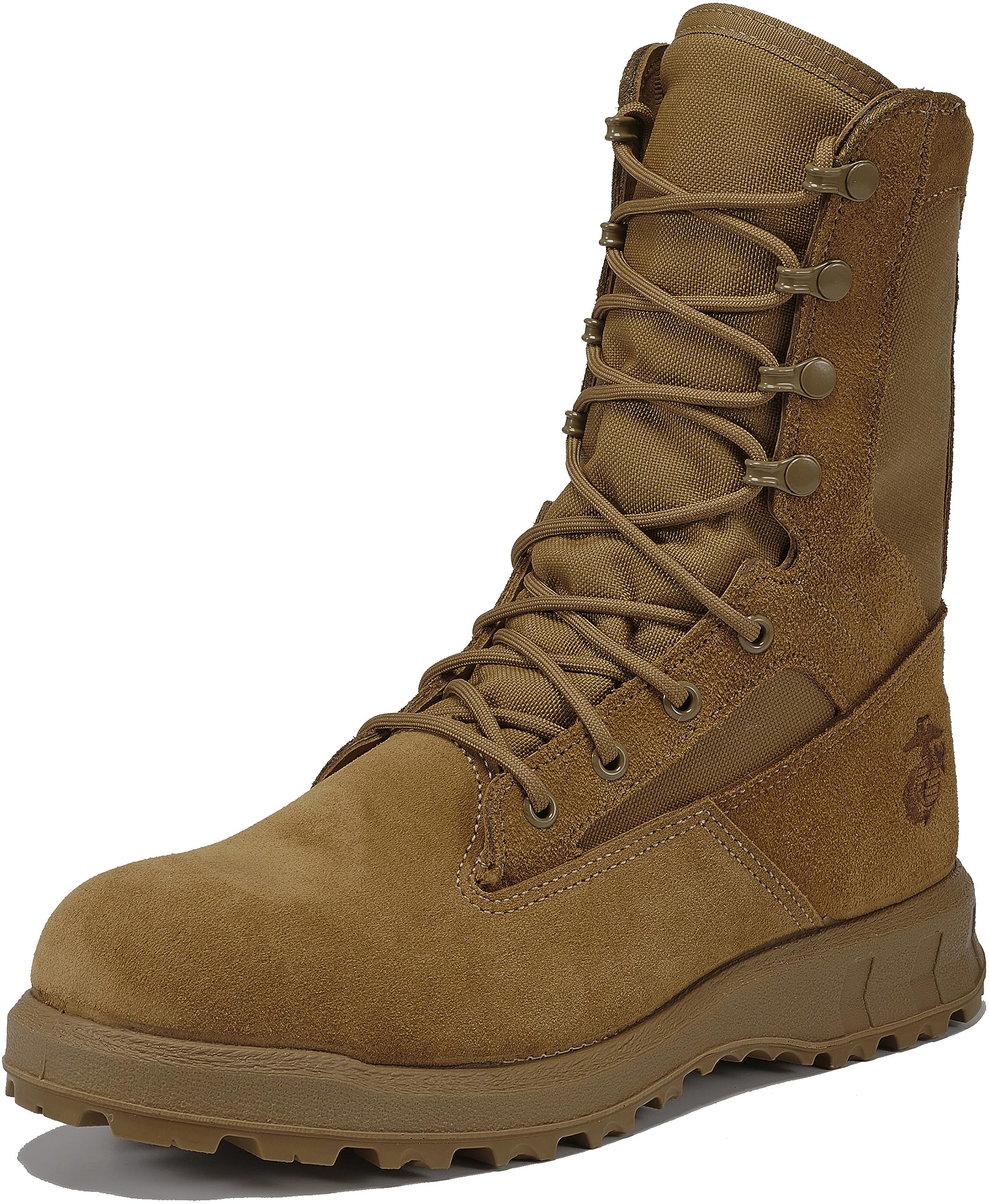 Belleville 510 MEF 8 Inch Ultralight Marine Corps Combat Boots for Men (EGA) - Certified USMC Coyote Brown Leather with High Traction Vibram Outsole, Berry Compliant, Coyote - 9 W