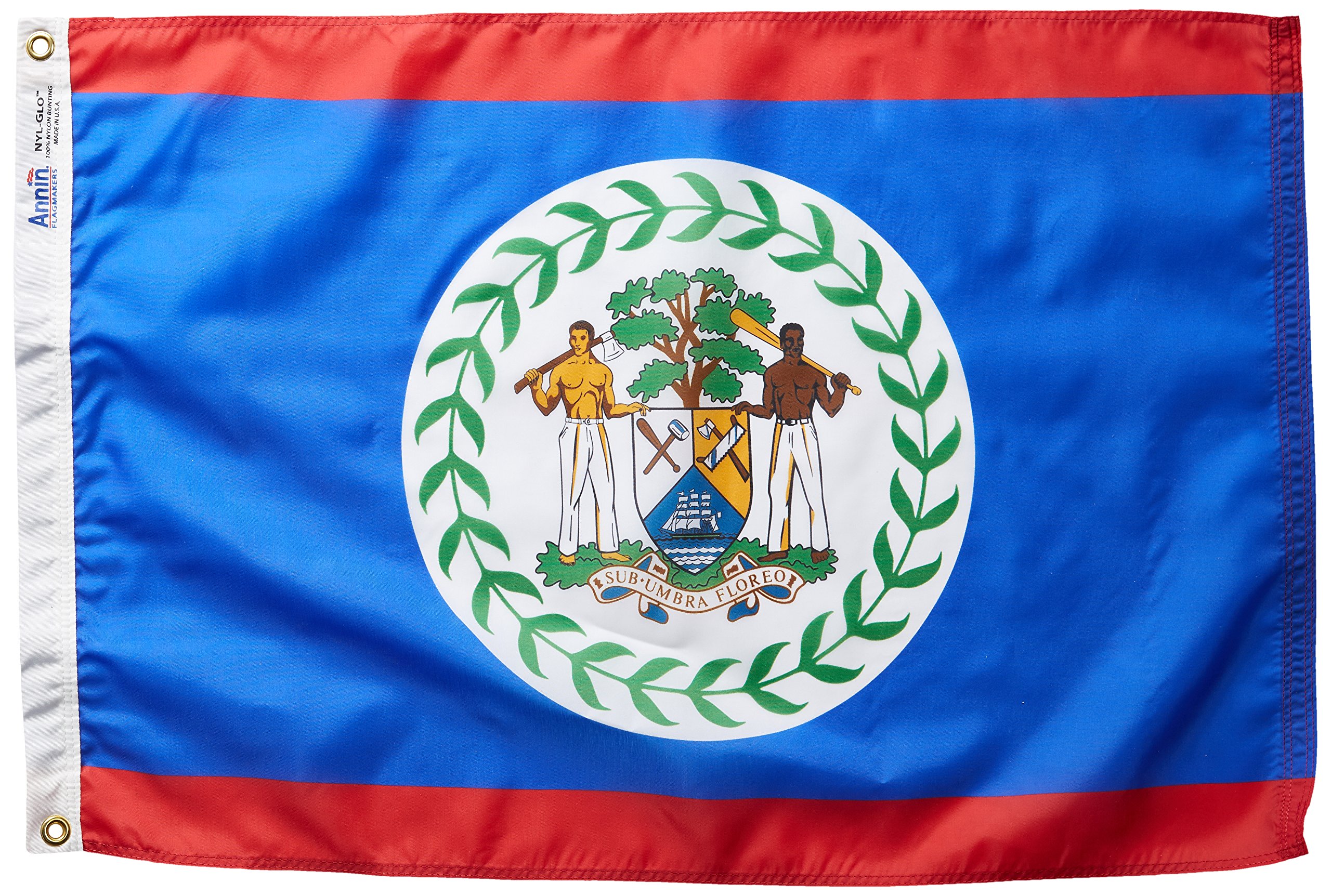 Annin Flagmakers Belize Flag USA-Made to Official United Nations Design Specifications, 2 x 3 Feet (Model 190582)