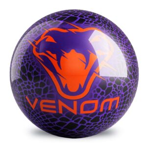 on the ball bowling motiv venom spare bowling ball - purple/orange 16lbs