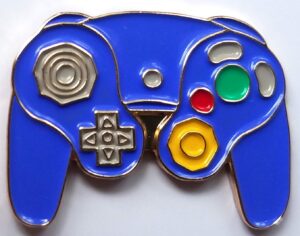 gaemcube - video game controller - enamel pin