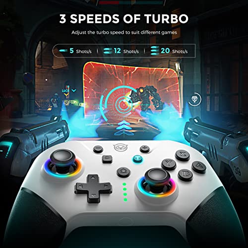 NYXI Chaos Pro controlle with Hall Joystick, switch pro controller wireless for Nintendo Switch/Lite/OLED, Hall Effect Controller with RGB Light, Programmable, Turbo, Vibration, Wake Up