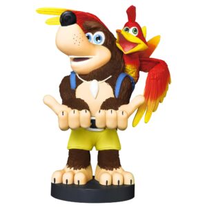 exquisite gaming: rare: banjo-kazooie - original mobile phone & gaming controller holder, device stand, cable guys, licensed figure small