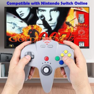 SAFFUN 2.4 GHz Wireless USB Controller Compatible with Switch, USB N64 Controller for Windows PC MAC Linux Raspberry Pi Retropie Switch NSO, Rechargeable, Plug and Play (Black)