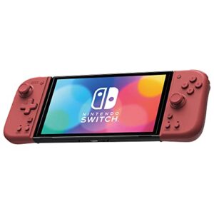 hori nintendo switch split pad compact (apricot red) - ergonomic controller for handheld mode - officially licensed by nintendo