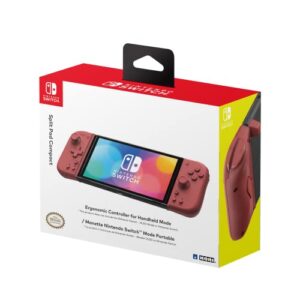 HORI Nintendo Switch Split Pad Compact (Apricot Red) - Ergonomic Controller for Handheld Mode - Officially Licensed by Nintendo