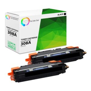 tct premium compatible toner cartridge replacement for hp 308a q2670a black works with hp color laserjet 3500 3500n 3550 3550n printers (6,000 pages) - 2 pack