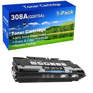 1-pack (black) compatible 3500 3500n 3550 3550n printer toner cartridge high capacity replacement for hp (q2670a) 308a 309a toner cartridge