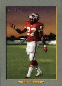 2006 topps turkey red #308a larry johnson (purple sky) nfl football trading card