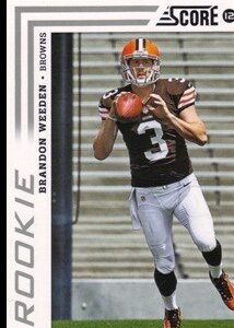 2012 Score #308A Brandon Weeden RC (scrambling pose) NFL Football Trading Card