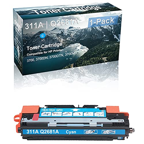 1-Pack (Cyan) Compatible High Capacity 308A 311A | Q2681A Toner Cartridge use for HP 3700 3700DN 3700DTN 3700N Printer