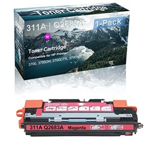 1-pack (magenta) compatible 3700 3700dn 3700dtn 3700n printer toner cartridge high capacity replacement for hp 308a 311a | q2683a toner cartridge