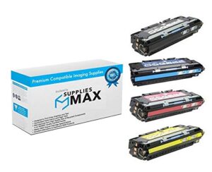 suppliesmax compatible replacement for hp color lj 3500/3500n/3550/3550n toner cartridge combo pack (bk/c/m/y) (no. no. 308a/309a) (q267bcmy)