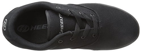 Heelys Launch-K Skate Shoe, Black Canvas, 3 M US Little Kid