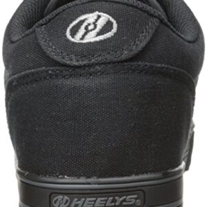 Heelys Launch-K Skate Shoe, Black Canvas, 3 M US Little Kid