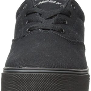 Heelys Launch-K Skate Shoe, Black Canvas, 3 M US Little Kid