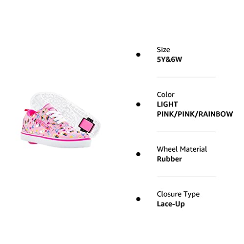 HEELYS Girl's Pro 20 Prints (Little Kid/Big Kid/Adult) Light Pink/Pink/Rainbow 2 Little Kid M