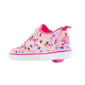 heelys girl's pro 20 prints (little kid/big kid/adult) light pink/pink/rainbow 2 little kid m