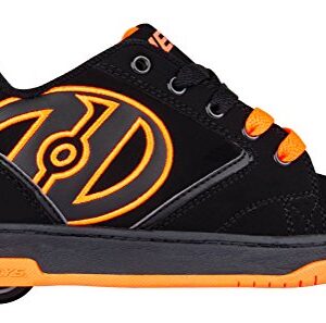 Heelys Kids Propel Skate Shoe, Black/Orange, 5