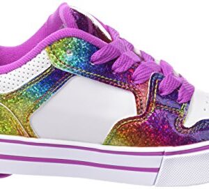 HEELYS Motion Plus (Little Kid/Big Kid/Adult) White/Rainbow/Hot Pink 3 Little Kid M