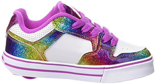 HEELYS Motion Plus (Little Kid/Big Kid/Adult) White/Rainbow/Hot Pink 3 Little Kid M