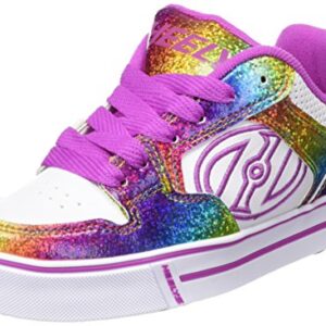 HEELYS Motion Plus (Little Kid/Big Kid/Adult) White/Rainbow/Hot Pink 3 Little Kid M