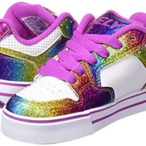 HEELYS Motion Plus (Little Kid/Big Kid/Adult) White/Rainbow/Hot Pink 3 Little Kid M