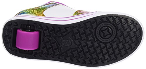 HEELYS Motion Plus (Little Kid/Big Kid/Adult) White/Rainbow/Hot Pink 3 Little Kid M