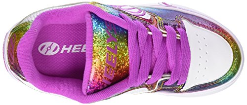 HEELYS Motion Plus (Little Kid/Big Kid/Adult) White/Rainbow/Hot Pink 3 Little Kid M