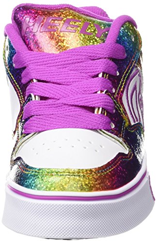 HEELYS Motion Plus (Little Kid/Big Kid/Adult) White/Rainbow/Hot Pink 3 Little Kid M