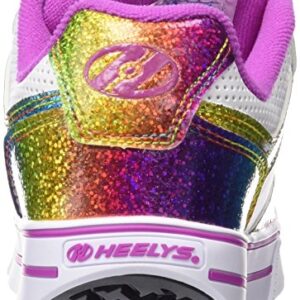 HEELYS Motion Plus (Little Kid/Big Kid/Adult) White/Rainbow/Hot Pink 3 Little Kid M