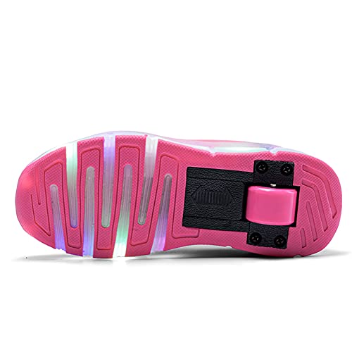 Nsasy Roller Shoes Girls Boys Wheels Sneakers Led Light up Sport shoes Roller Skates Best Gift