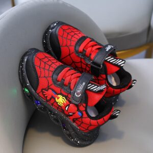 Cartoon LED Illuminated Sneakers for Outdoor Sports and Running with Breathable Design and Party Fun(Red,1)