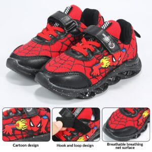 Cartoon LED Illuminated Sneakers for Outdoor Sports and Running with Breathable Design and Party Fun(Red,1)