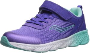 saucony girls wind a/c sneaker, purple, 6.5 m us