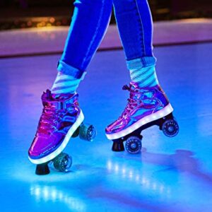 CHICAGO Skates Pulse Light Up Quad Skates, Women's Adult Sizes, Pink, 6 (CRS710-06)