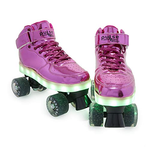 CHICAGO Skates Pulse Light Up Quad Skates, Women's Adult Sizes, Pink, 6 (CRS710-06)