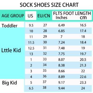 CHUI Girls Sock Breathable Sneakers Kids High top Shoes Boys Mesh Lightweight Casual Slip-On Athletic Running Walking Shoes (Little Kid/Big Kid) red Size 1 M US