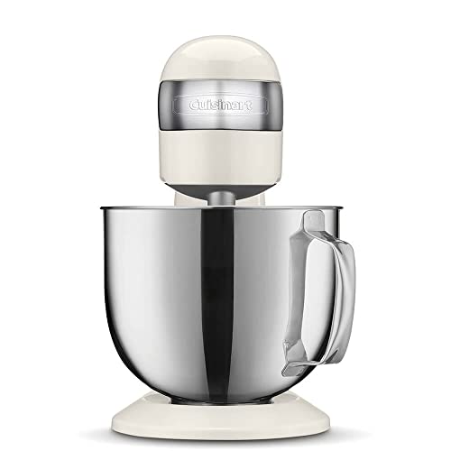 Cuisinart SMD-50CRM Precision Pro 5.5-Quart Digital Stand Mixer with 12-Speeds, 3 Preprogrammed Food Prep Settings, Mixing Bowl, Chef's Whisk, Flat Mixing Paddle, Dough Hook, and Splash Guard, Cream