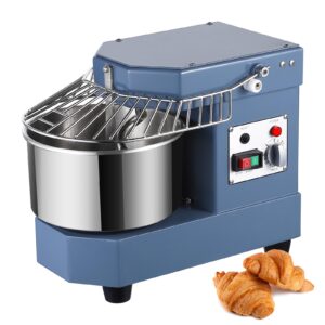 commercial dough mixer, garvee 8qt food mixer 450w dual rotating dough kneading machine with stainless steel bowl, stand mixer with safety shield, 110v for restaurant, bakeries, pizzeria